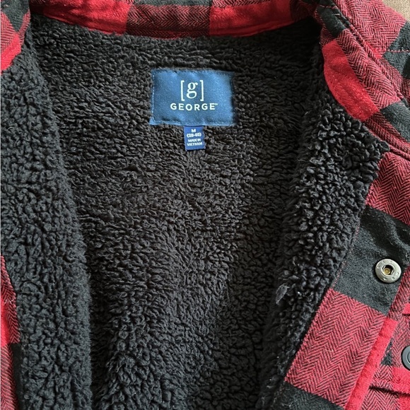 George | Jackets & Coats | Plaid Mens Sherpa Linedflannel Jacket | Poshmark